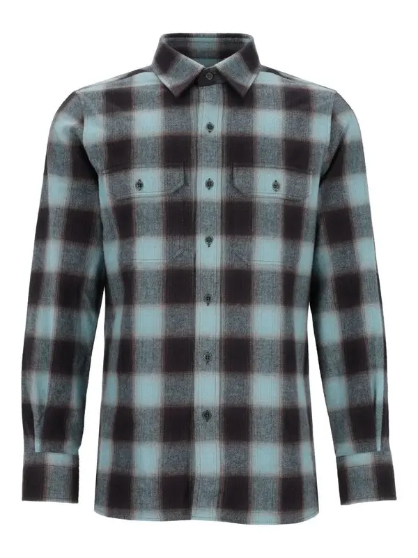 TOM FORD Cotton Flannel Plaid Shirt