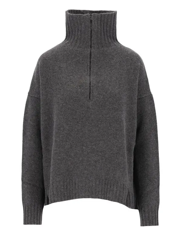 Max Mara Cashmere Turtleneck Sweater - Gray