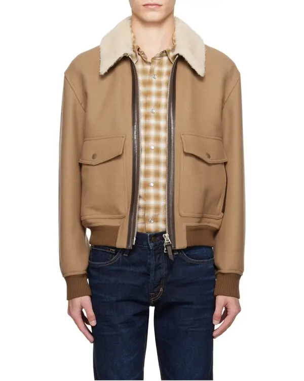 TOM FORD Zip-up Jacket - Camel