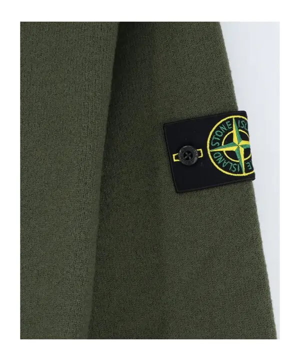 Stone Island Regular-fit Mock Neck Jumper With Rolled Edges