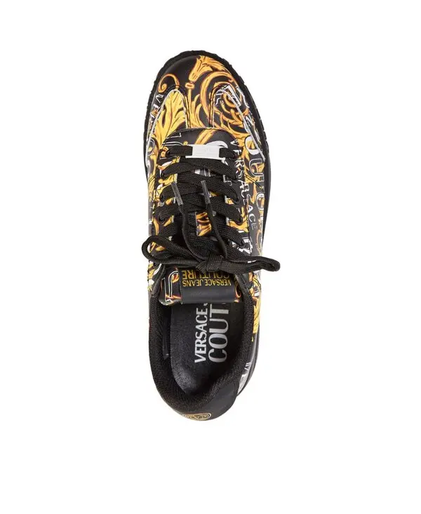 Versace Baroque Pattern-print Lace-up Sneakers