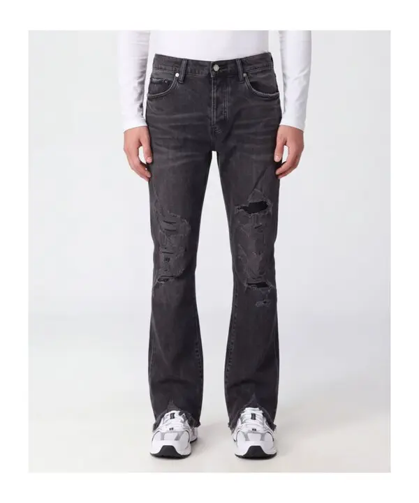 PURPLE BRAND P004 Distressed Flared Jeans
