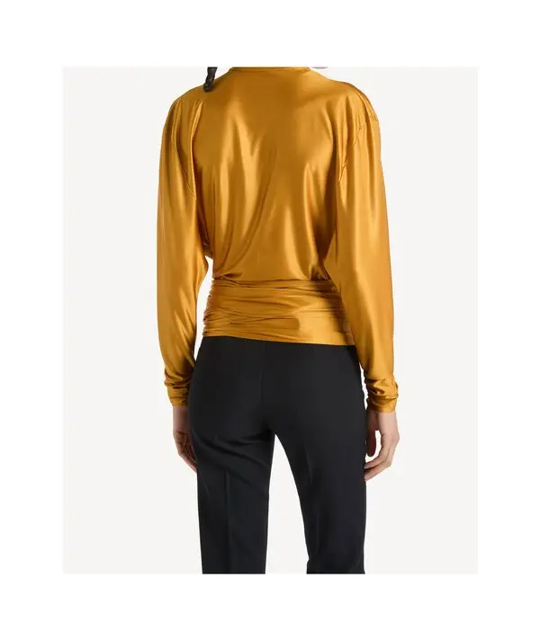 Balmain Flowing Jersey Blouse With Tie - Oranges