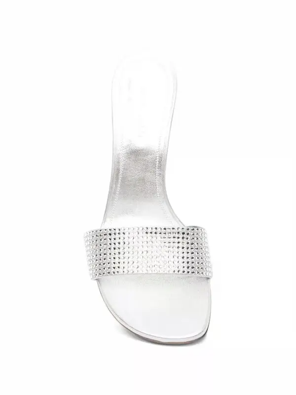 Amina Muaddi Andreea Crystal-embellished Mules