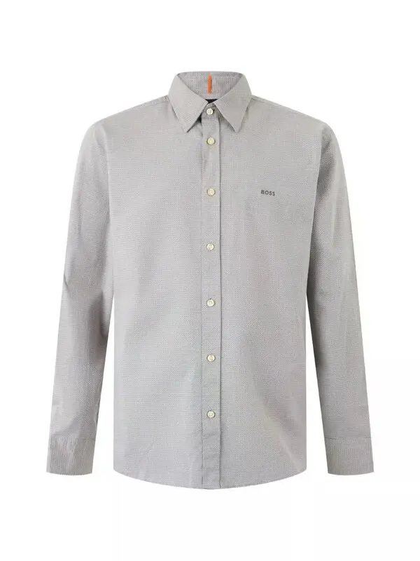 BOSS Logo-embroidered Patterned Shirt