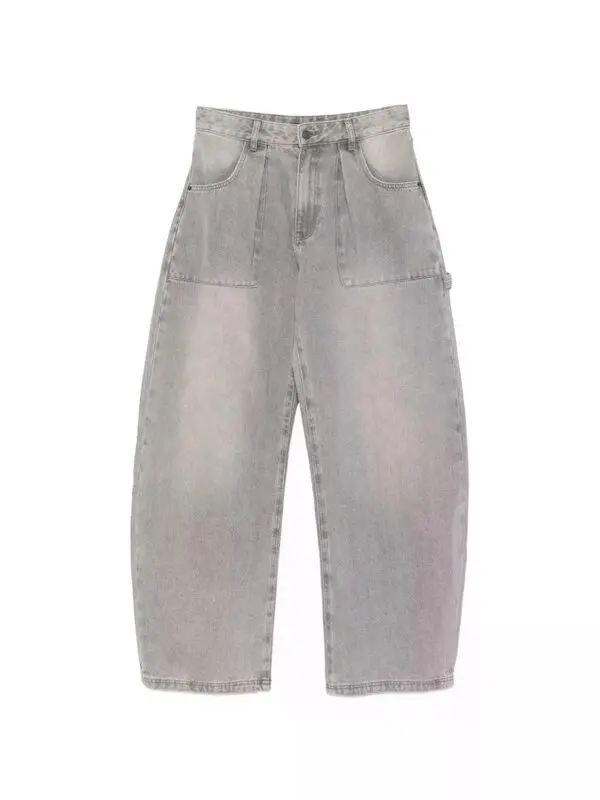 ELEH Faded Wide-leg Jeans