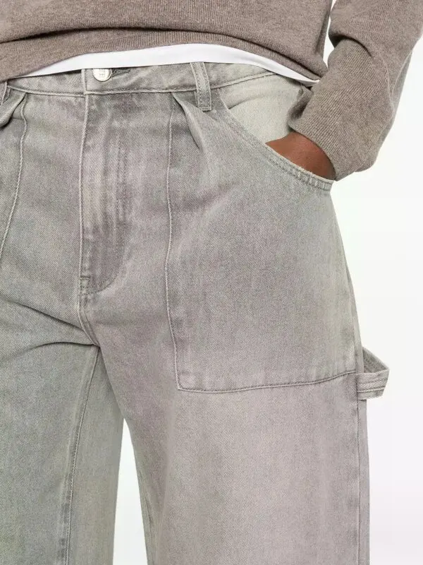 ELEH Faded Wide-leg Jeans