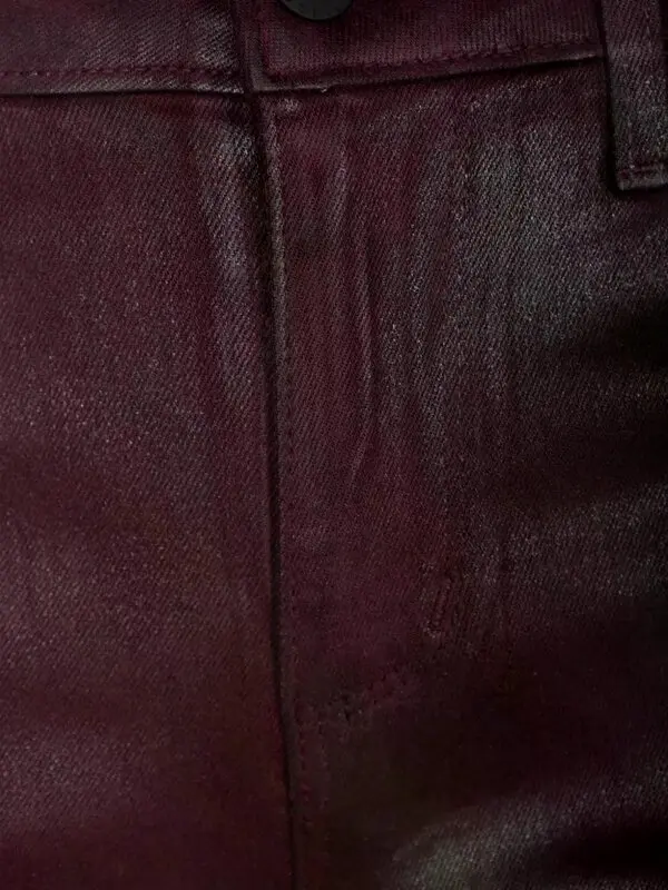 L'Agence Clayton Coated Wide-leg Jeans
