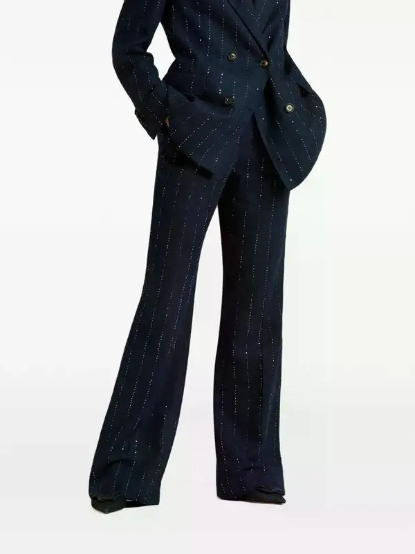 Kiton Sequin-embellished Flared Trousers
