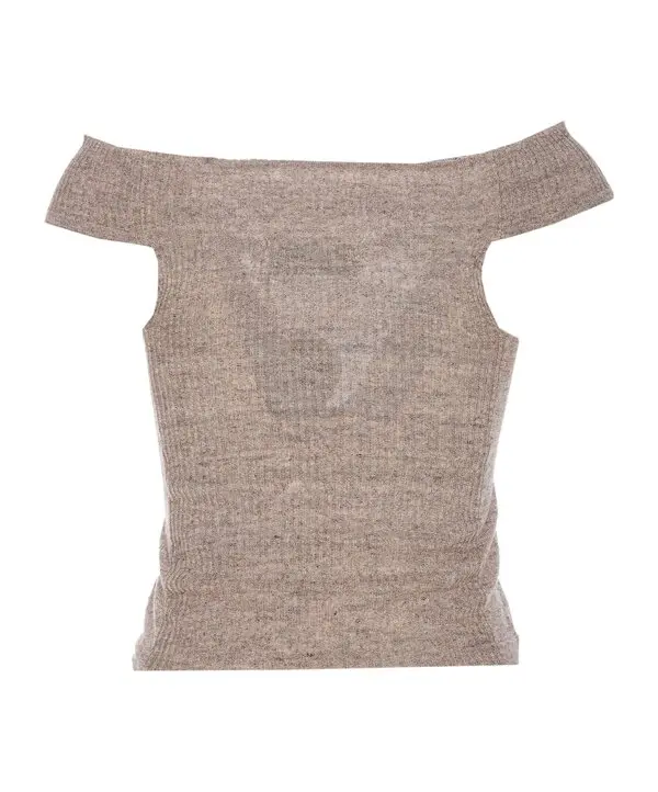 VIVIENNE WESTWOOD Off-shoulder Linen Crop Top