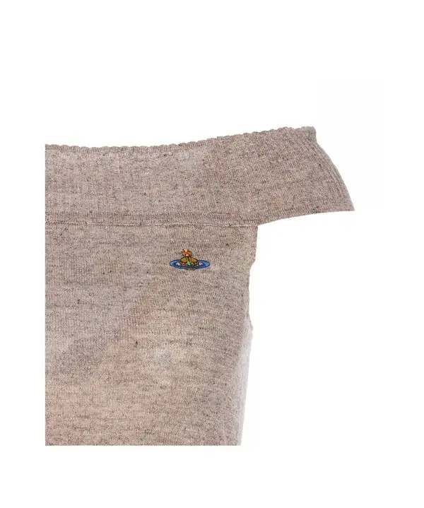 VIVIENNE WESTWOOD Off-shoulder Linen Crop Top
