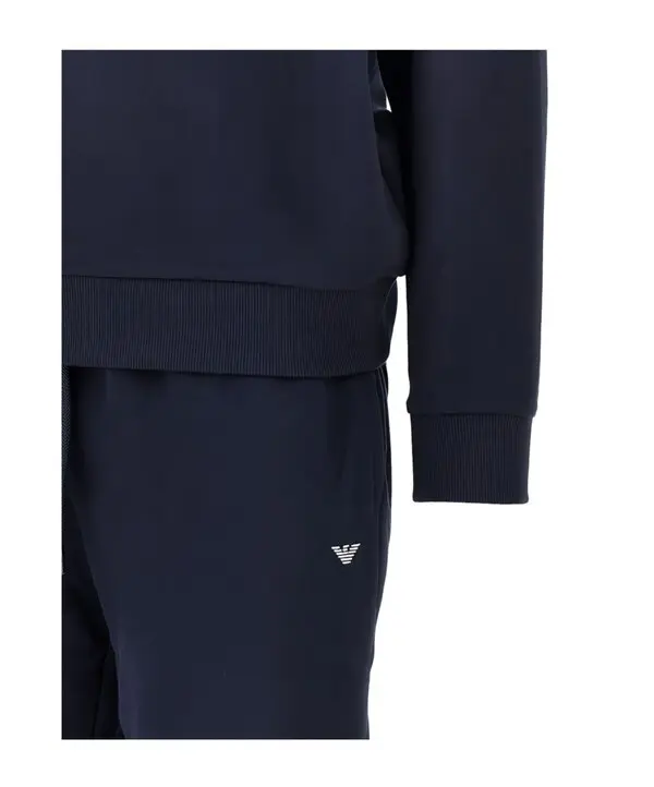 Emporio Armani Long-sleeve Crew-neck Sweatshirt And Sweatpants 2-piece Set