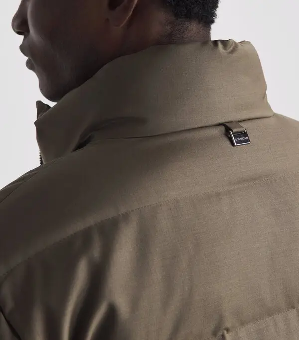 Corneliani Down Virgin Wool Puffer Jacket