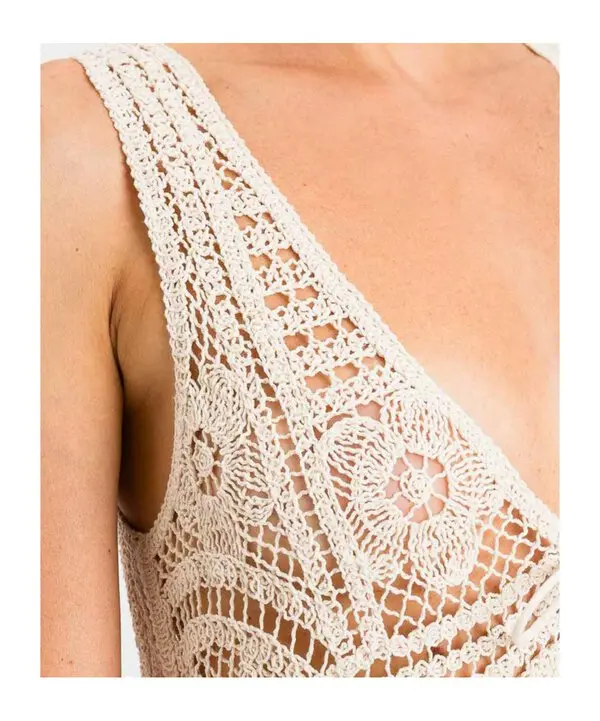 TWINSET Crochet-knit Midi Beach Dress