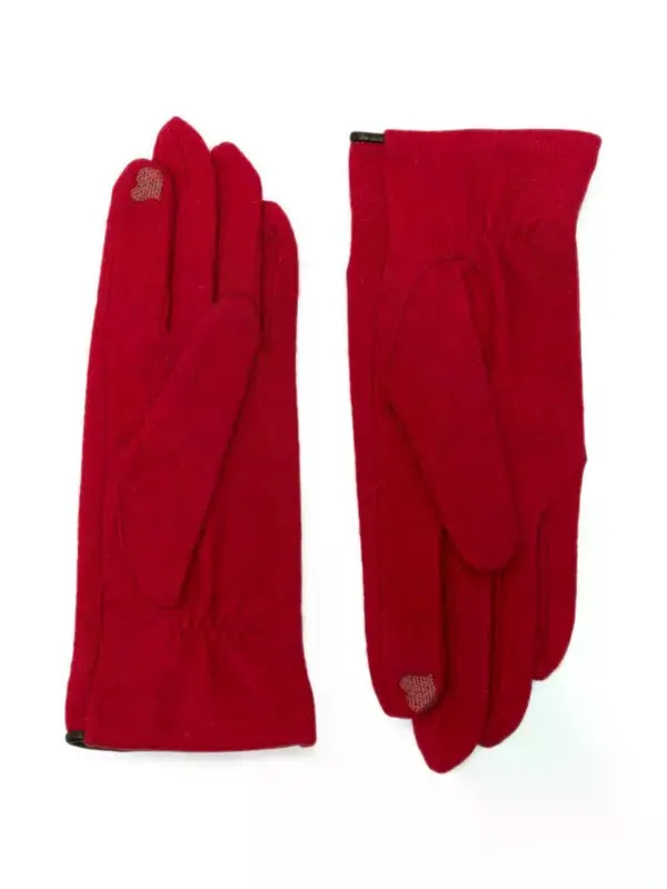 L'APERO Belfort Heart-embroidered Contrast-trim Gloves