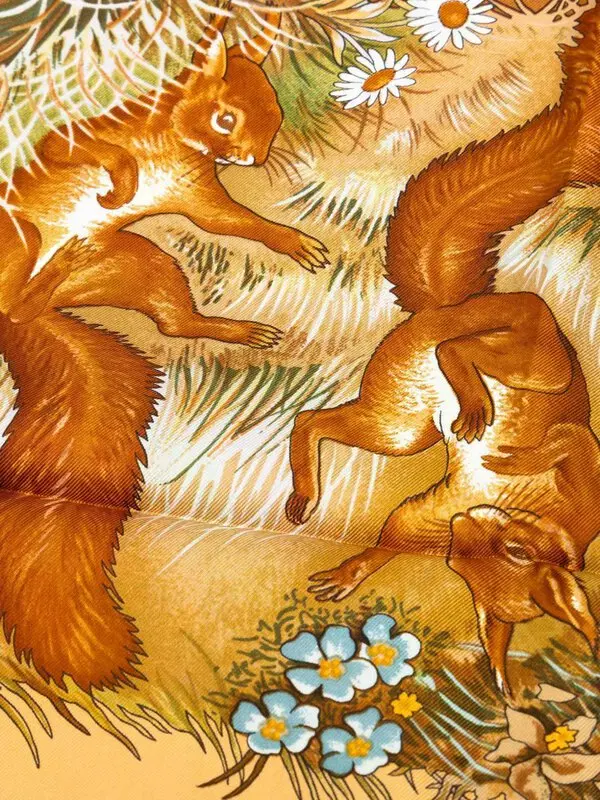 Hermès 20th Century Les Quatre Saisons Silk Scarf 90 Scarves