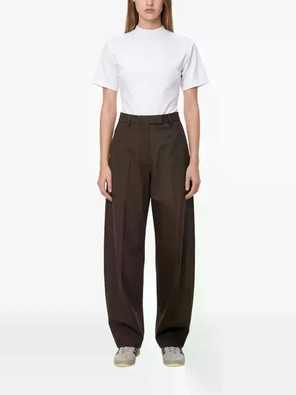 THELATEST E-dina Pleated Tailored Trousers - Brown