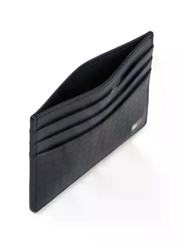 Tommy Hilfiger Monogram-embossed Leather Card Holder