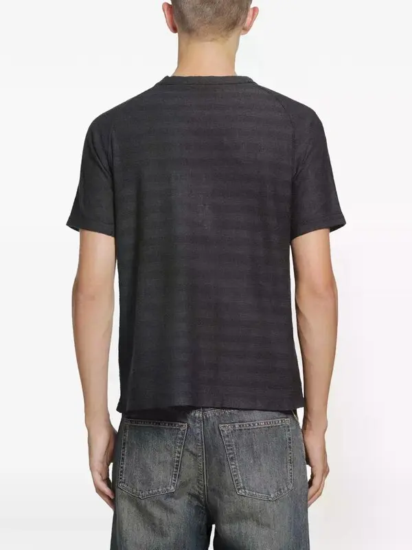 Our Legacy Arcade T-shirt Night Soil Veil Wool Stripe - Black