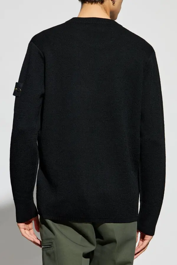 Stone Island Logo Patch Knitted Jumper