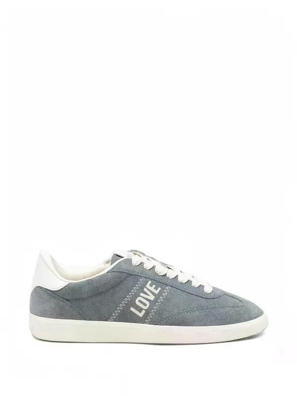 Moschino Cloud25 Logo-print Suede Sneakers - Blue
