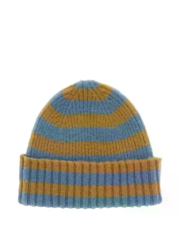 Howlin' Striped-pattern Wool Beanie Hat - Blue