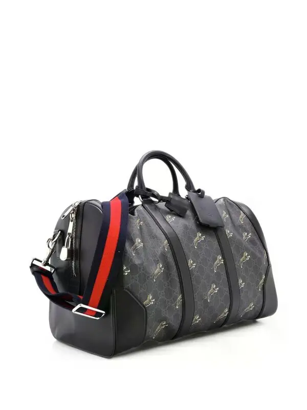 Gucci Convertible Duffle Bag Printed Gg Coated Canvas Medium Travel Bag