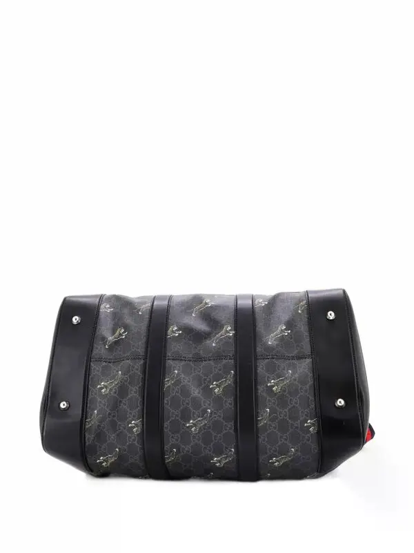 Gucci Convertible Duffle Bag Printed Gg Coated Canvas Medium Travel Bag