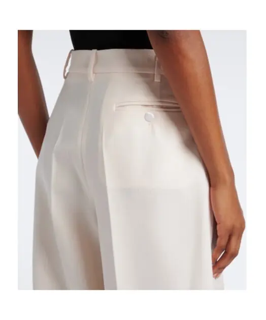 Magda Butrym Silk Wool Wide-leg Trousers