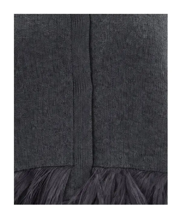 Fabiana Filippi Feather-trimmed Cardigan