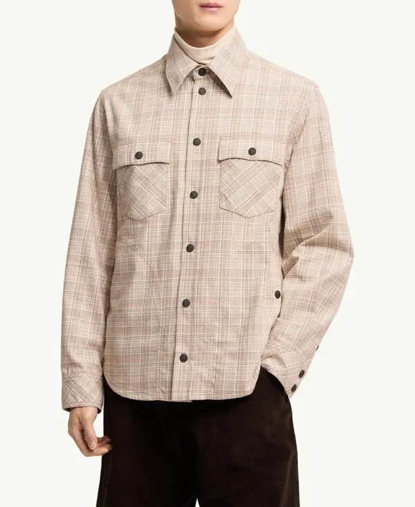 Moncler Long Sleeve Check Cotton Shirt