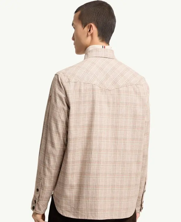 Moncler Long Sleeve Check Cotton Shirt