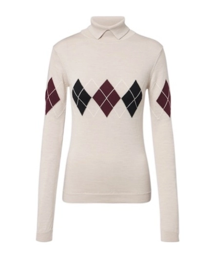 MUGLER Argyle Virgin Wool Sweater - No