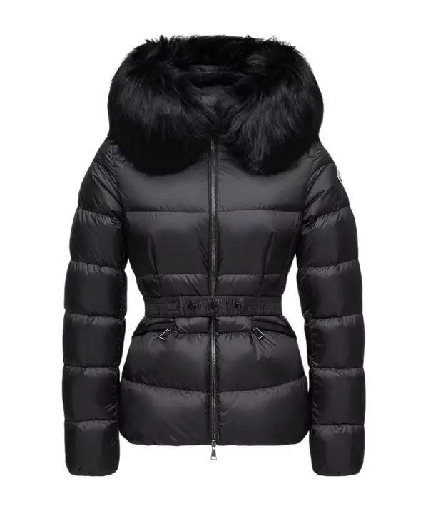Moncler Quilted Hooded Padded Jacket - Black