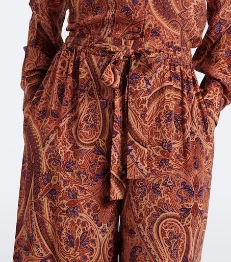 Ulla Johnson Sawyer Silk Crêpe De Chine Wide-leg Pants