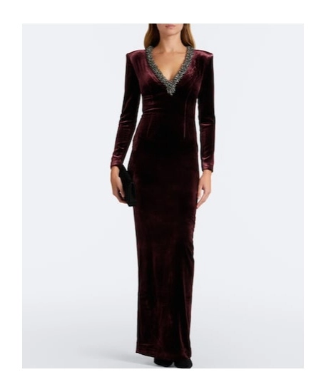 Roland Mouret Embellished Velvet Gown