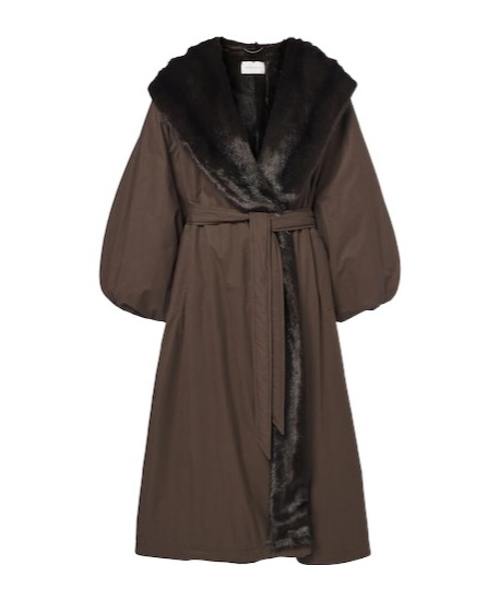 Magda Butrym Cotton Wrap Coat - Brown