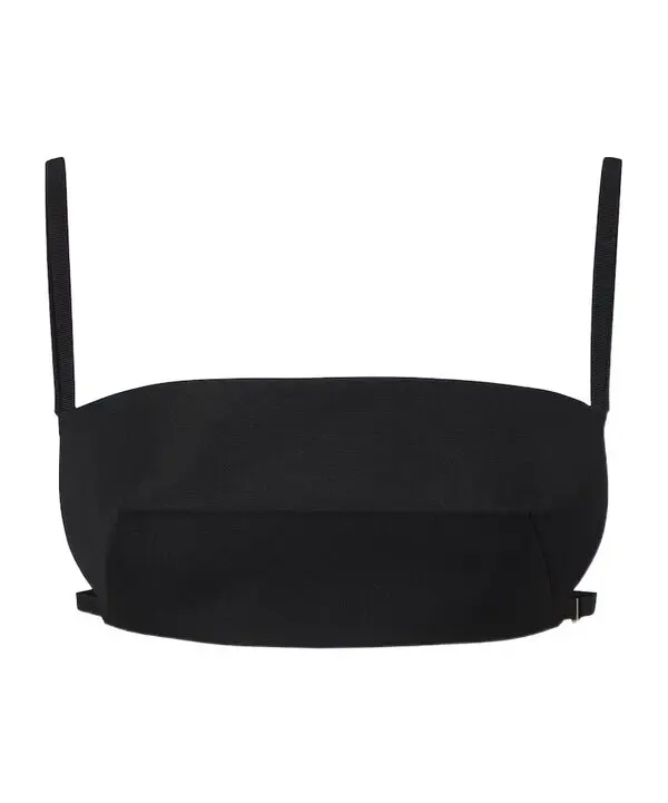 JIL SANDER Open-back Wool And Silk Bandeau Top - Black