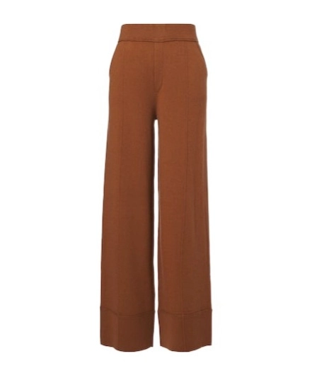 Jardin Des Orangers Wool And Cashmere Wide-leg Pants - Brown