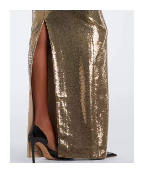 Roland Mouret Sequin Evening Dress