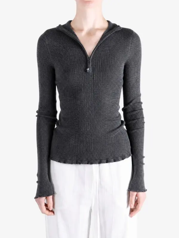 Cecilie Bahnsen Zip-up Knit Top