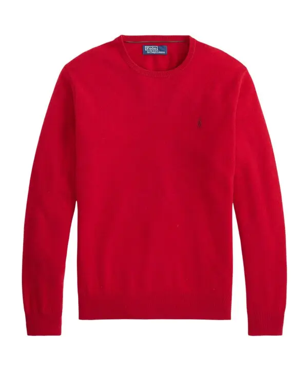 Polo Ralph Lauren Embroidered-pony Wool Sweater - Red
