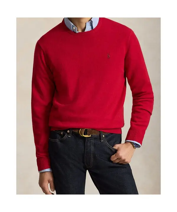 Polo Ralph Lauren Embroidered-pony Wool Sweater - Red