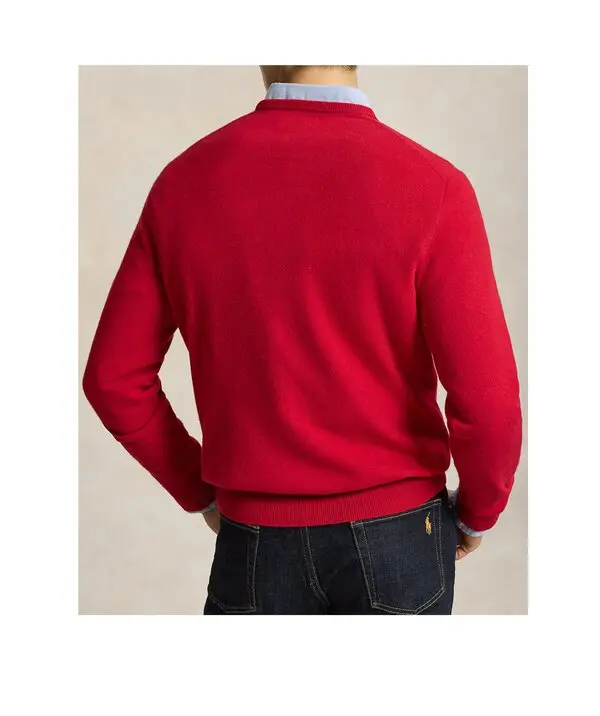 Polo Ralph Lauren Embroidered-pony Wool Sweater - Red