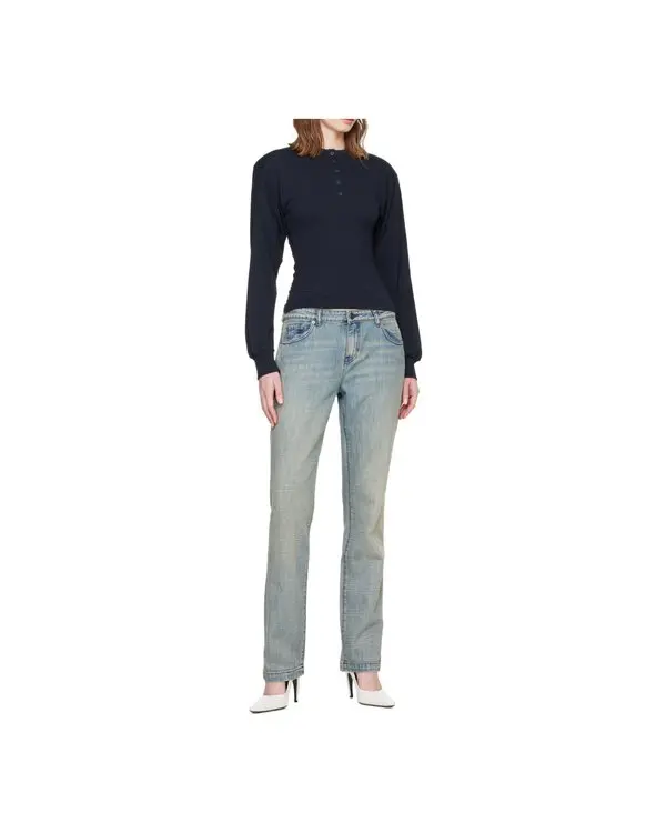 Paloma Wool Long-sleeve Polo Shirt - Blue
