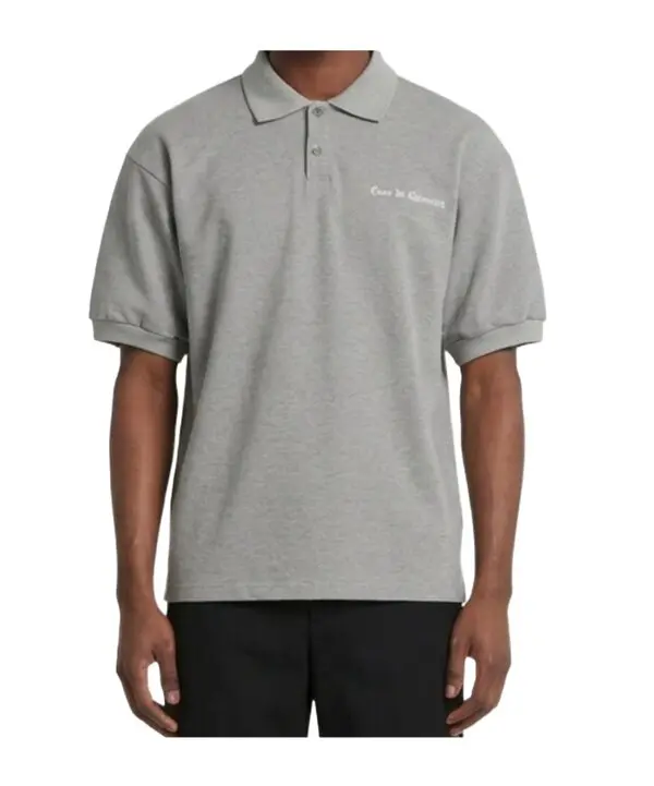 WILLY CHAVARRIA Oversized Football Polo Shirt - Gray