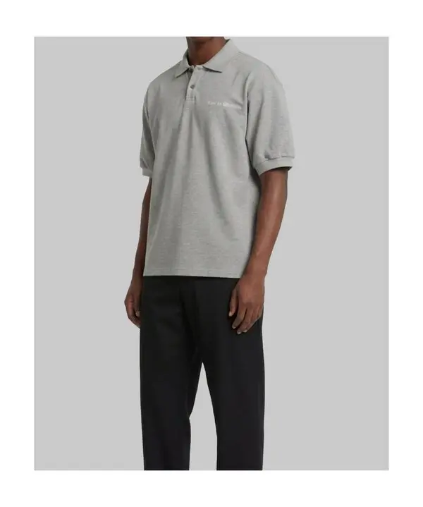 WILLY CHAVARRIA Oversized Football Polo Shirt - Gray