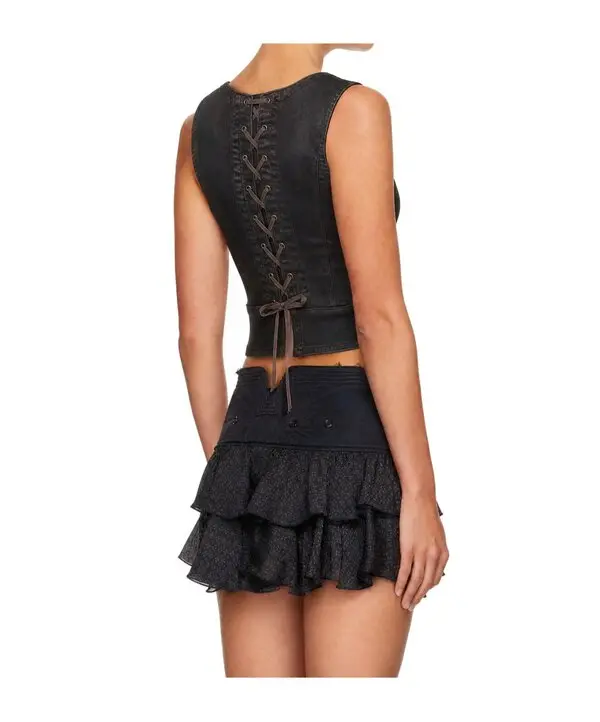 KNWLS Sleeveless Zip-up Top