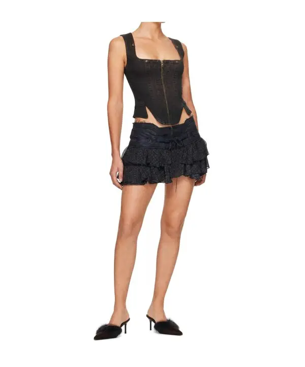 KNWLS Sleeveless Zip-up Top