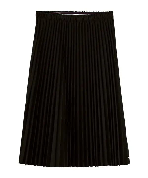 Tommy Hilfiger Pleated Midi Skirt - Black